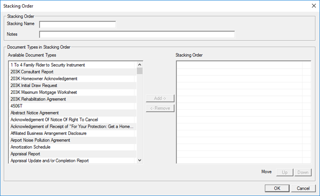 1121 Creating stacking orders
